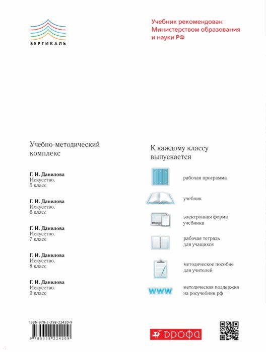 Искусство. 8 класс. Рабочая тетрадь к учебнику Г. И. Даниловой ...