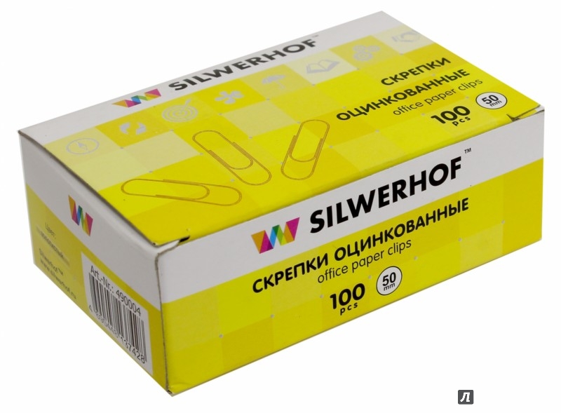 Скрепки оцинкованные (100 штук, 50 мм) (490004) - Издательство Альфа-книга